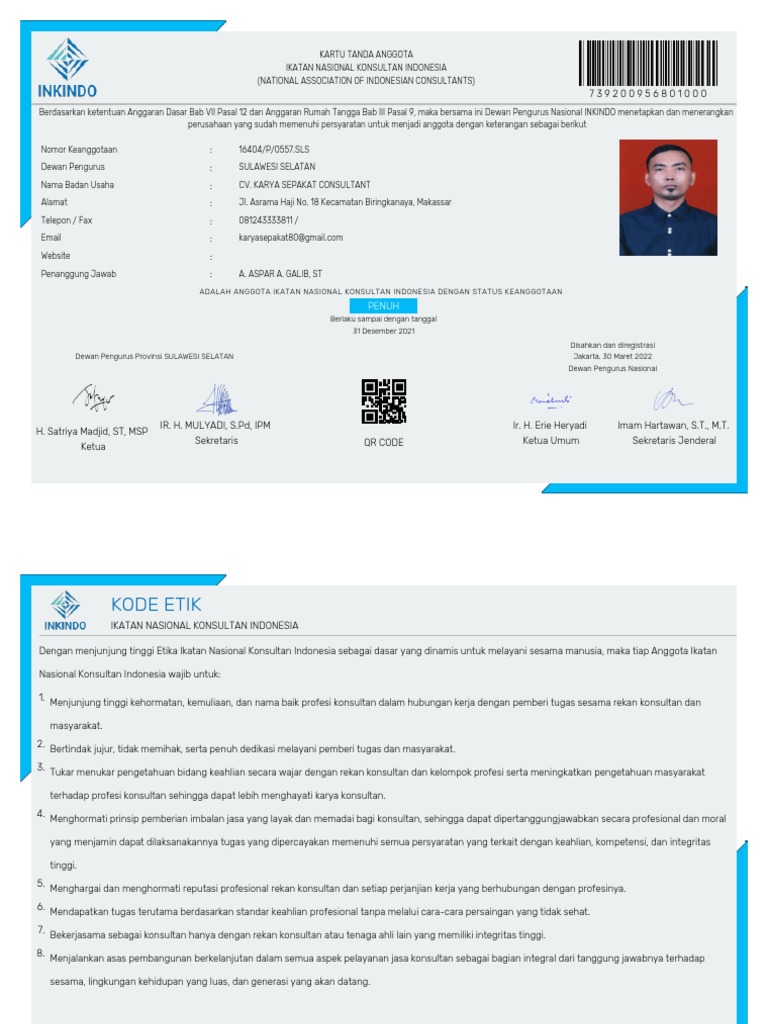 Invoice - Cv. Karya Sepakat Consultant | PDF