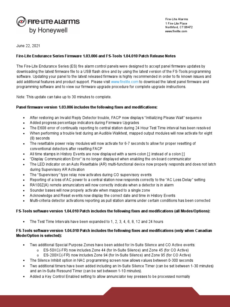 Fire-Lite Firmware Update Guide | PDF | Software Engineering | Computing