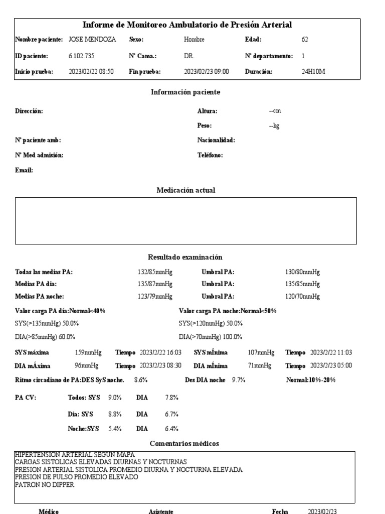 Jose Mendoza - 230223 - 131413 | PDF | Presión sanguínea | Fluidos ...