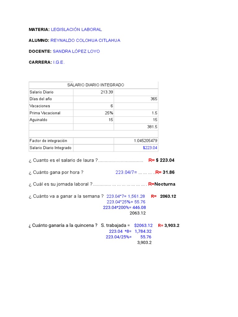 Calculo SDI | PDF