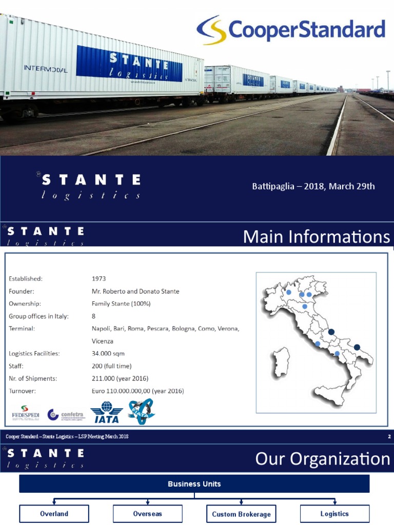 Cooper Standard - Stante | PDF | Containerization | Logistics