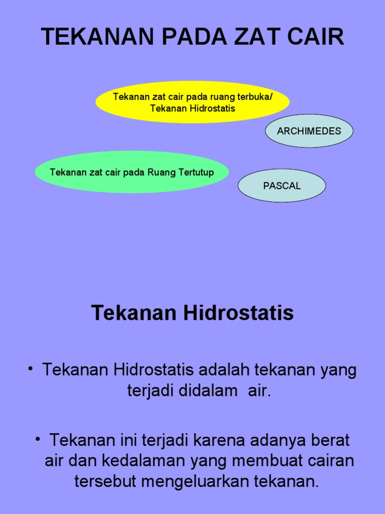Tekanan Pada Zat Cair | PDF