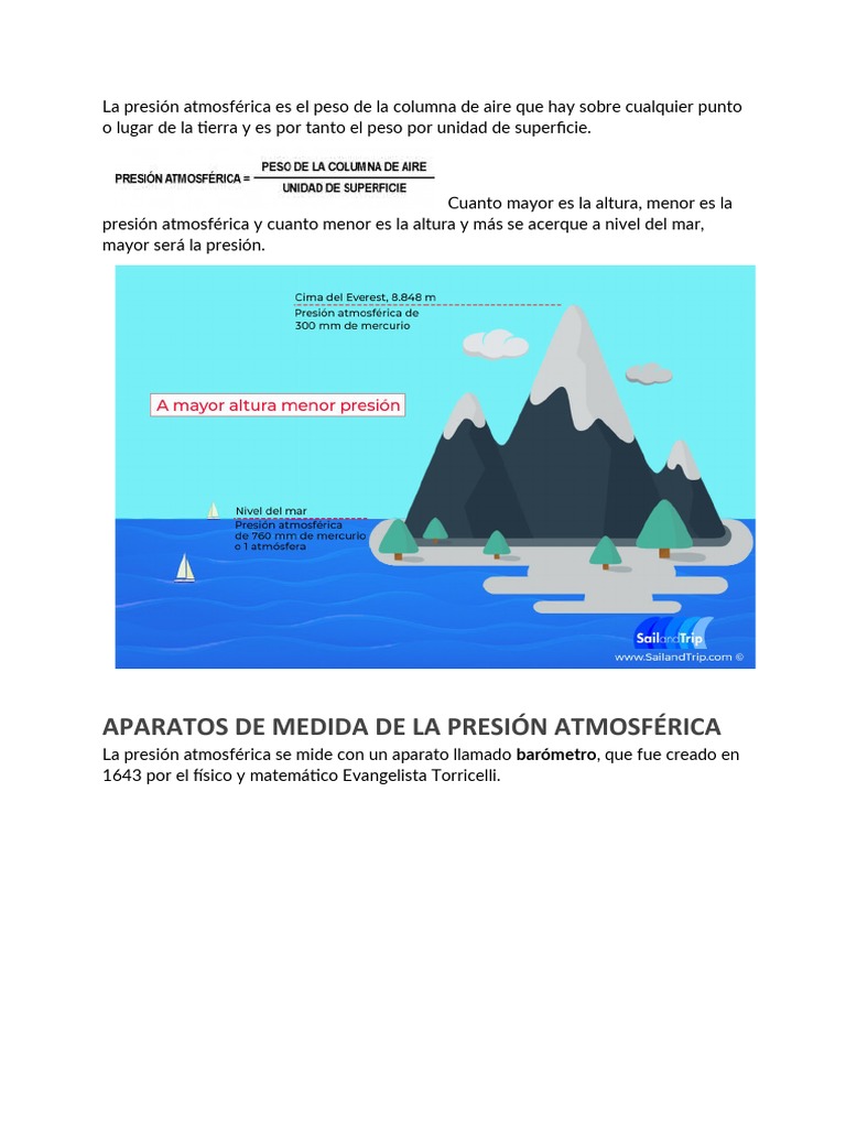 La Presion Atmosferica Alumno Jhosep Junes Meza | PDF | Presión ...