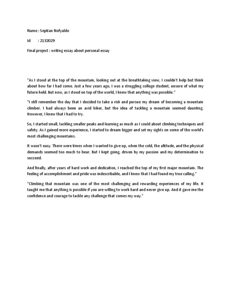 Writing Essay Final Project | PDF