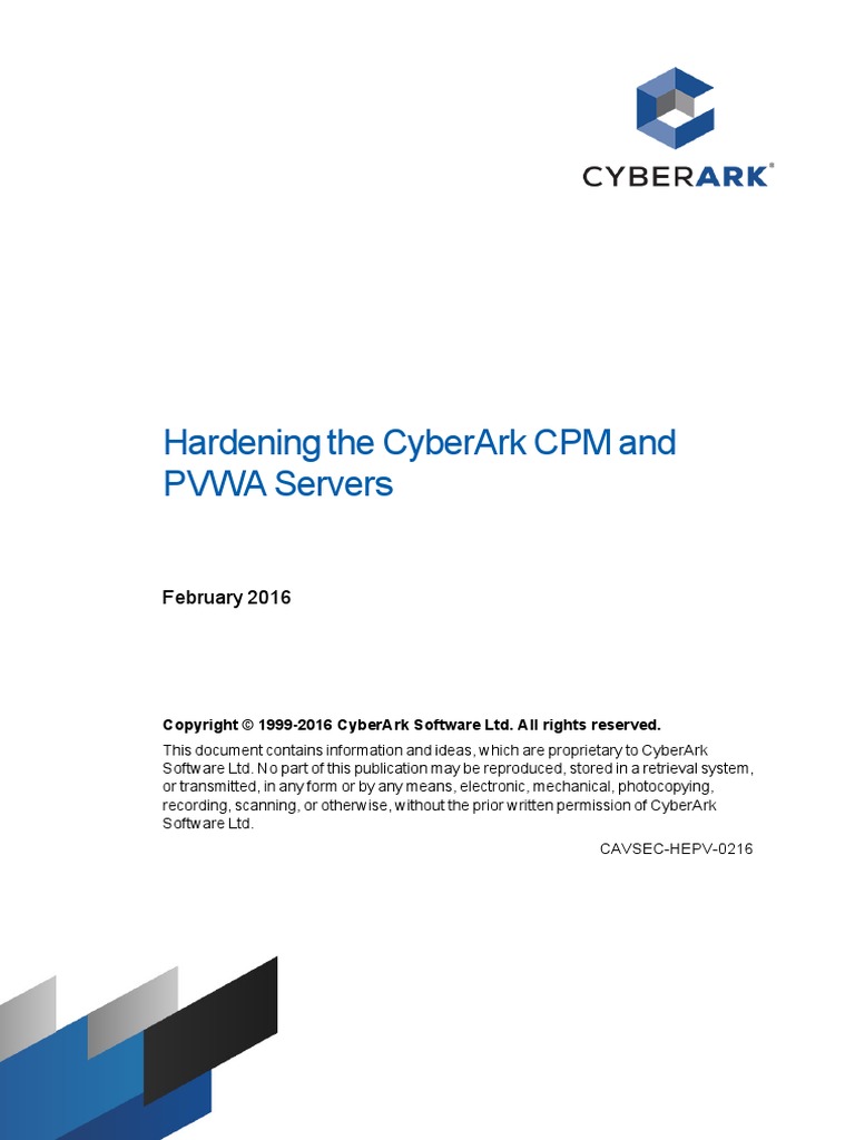 Hardening The CyberArk CPM and PVWA Servers | PDF | Windows Registry ...