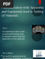 Common Construction Materials and Testing Apparatus or Equipment Used ...