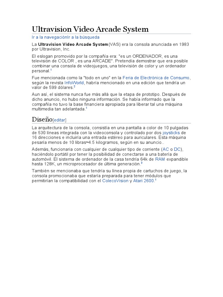 Ultravision Video Arcade System | PDF