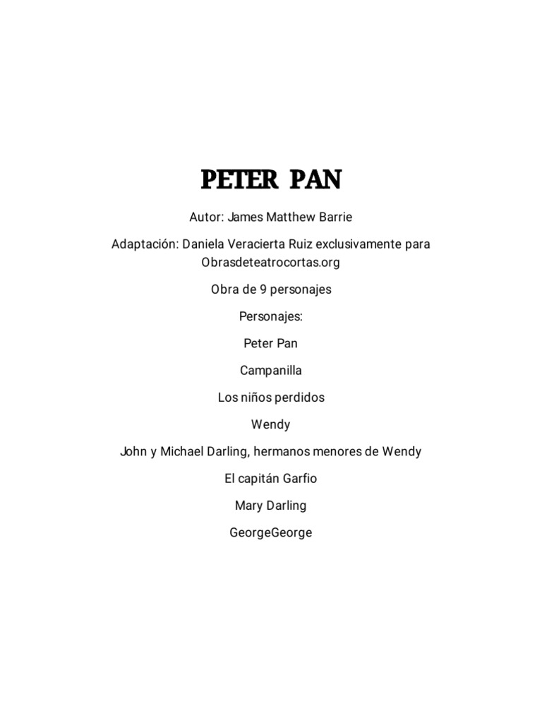 Peter Pan | PDF