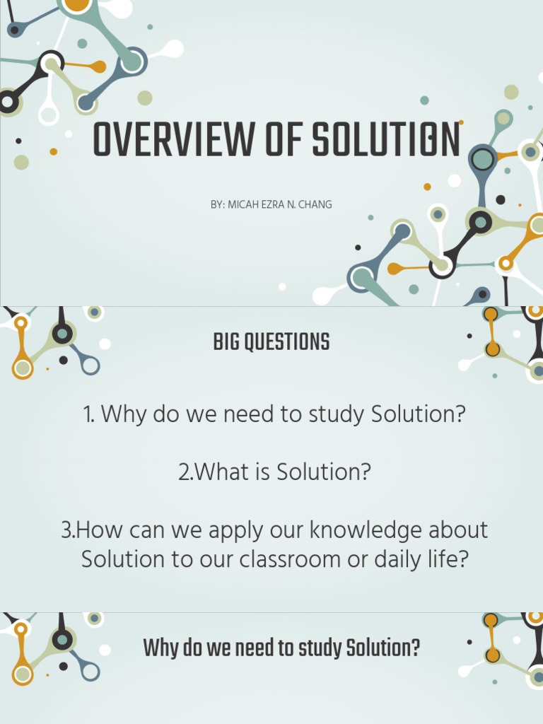 Lesson Presentation Chemistry | PDF | Solubility | Solvation