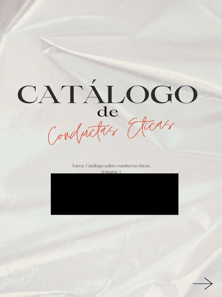 Catalogo de Conductas Éticas | PDF | Filosofía Aplicada | Instituciones sociales