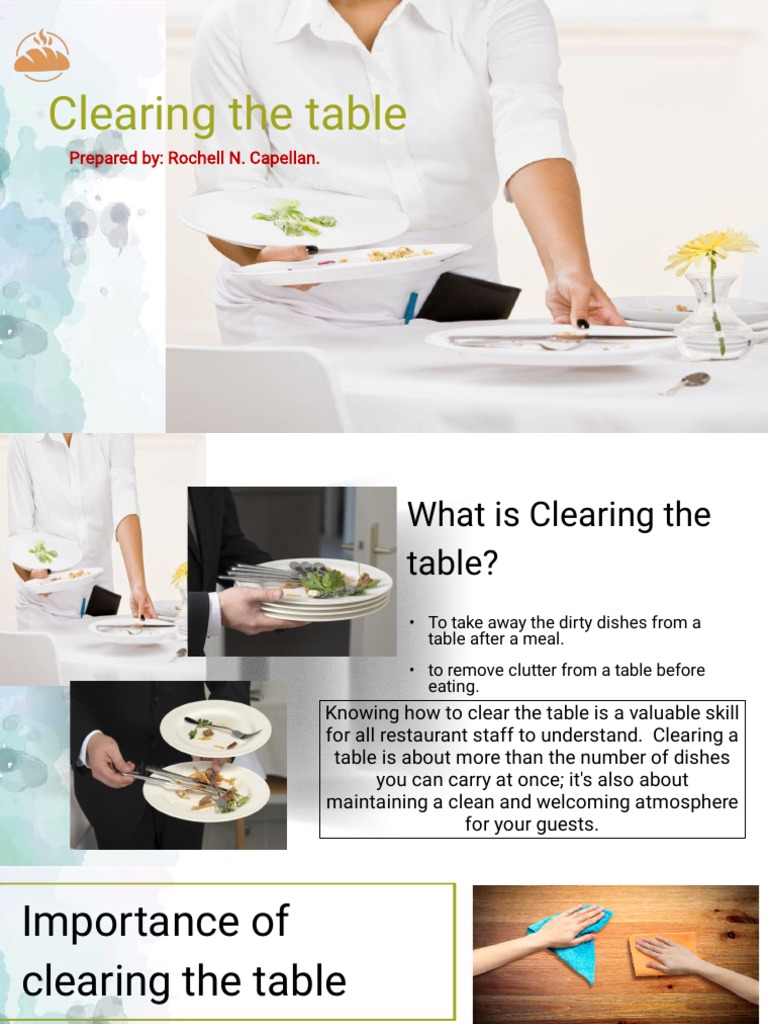 How to Clear a Table | PDF | Waiting Staff | Cooking