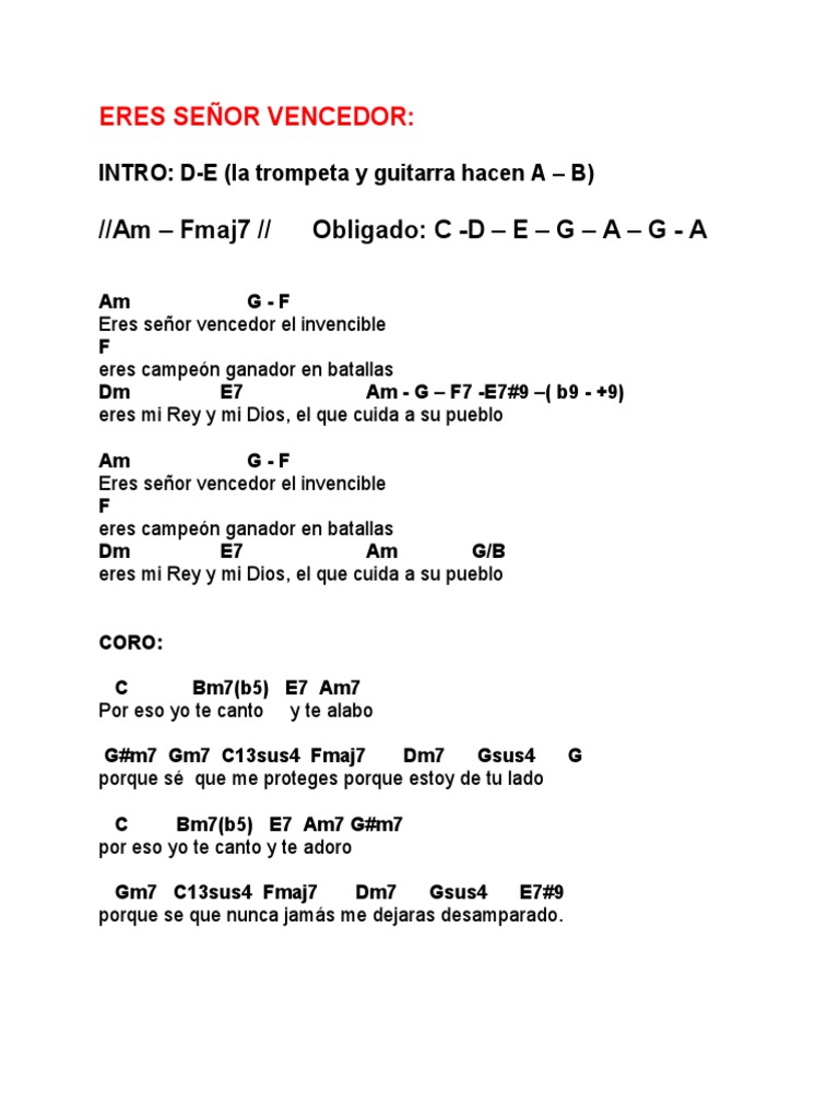 Eres Señor Vencedor | PDF | Deportes y recreación