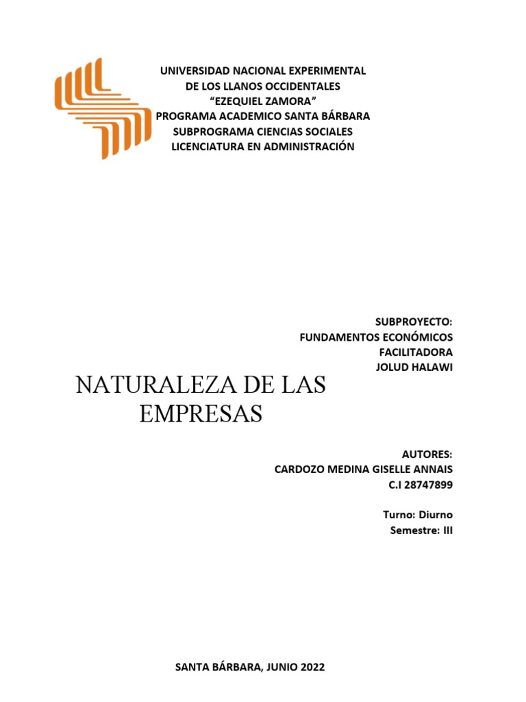 Naturaleza de Las Empresas | PDF | Sociedad | Marketing