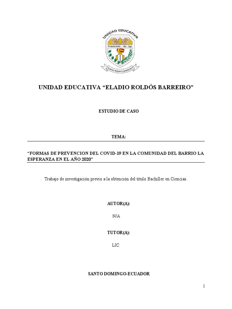 Modelo de Proyecto de Grado | PDF | Caso de estudio | Science