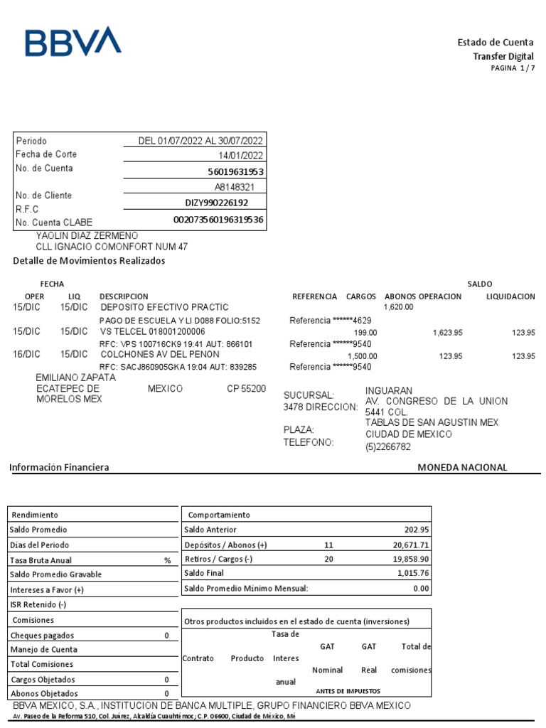 Estado de Cuenta Banamex | PDF | Bancos | Business Estado de Cuenta Banamex | PDF | Bancos | Business