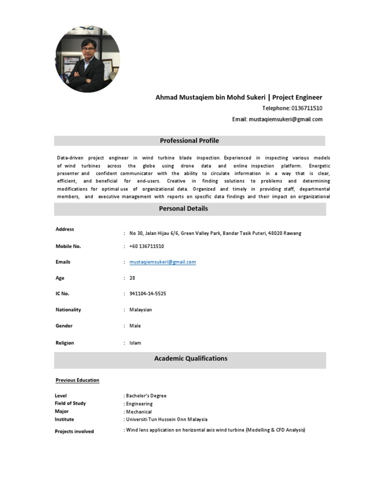 Ahmad Mustaqiem CV | PDF | Cloud Computing | Unmanned Aerial Vehicle
