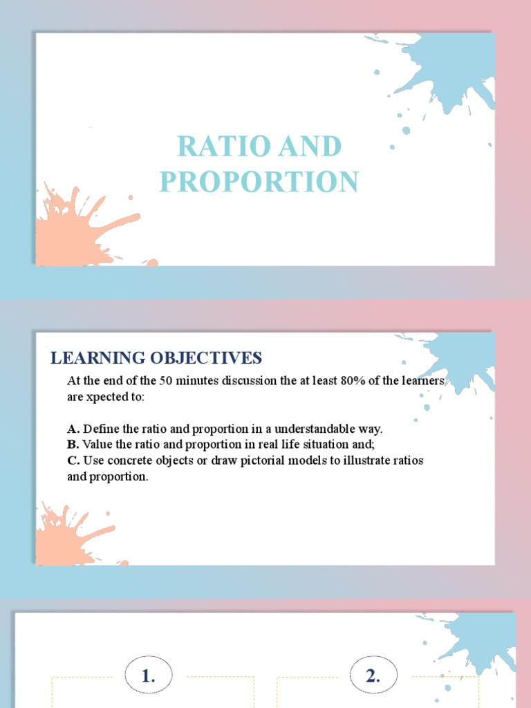 Ratio and Proportion | PDF | Ratio | Cognition
