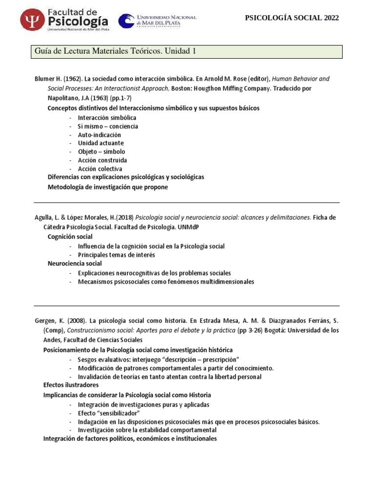 Guía de Lectura UNIDAD 1 A | PDF