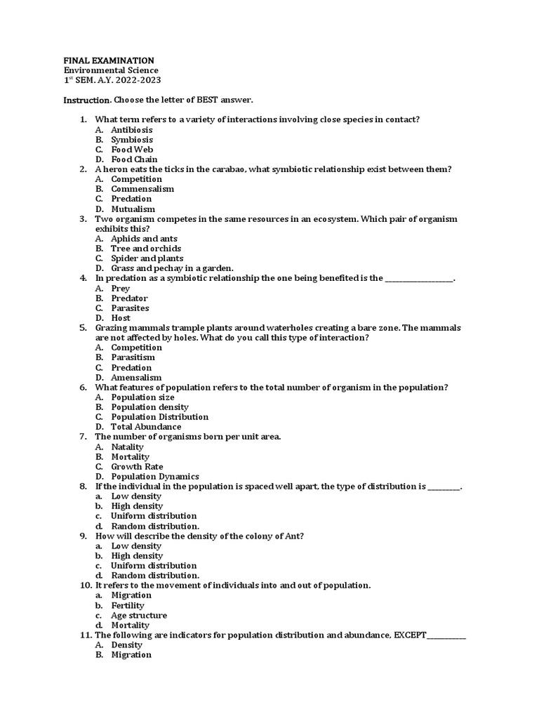 Understanding Ecological Relationships: An Analysis of Symbiotic ...