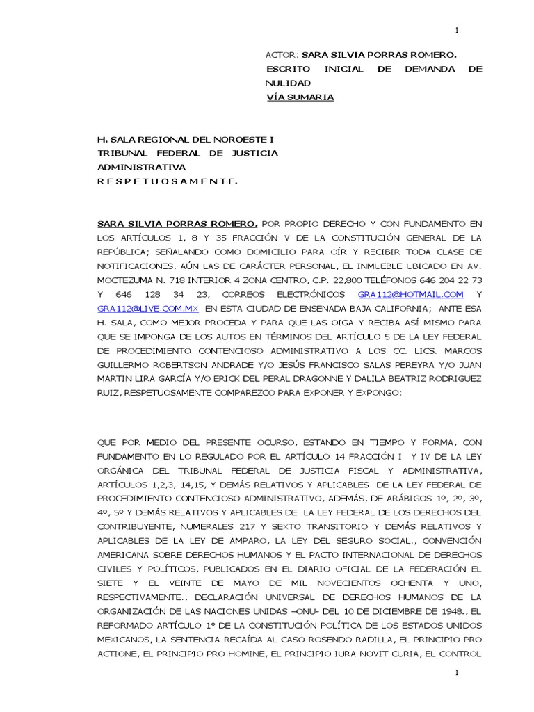 Demanda de Negativa Ficta VS Sat.... Recurso | PDF | Caso de ley ...