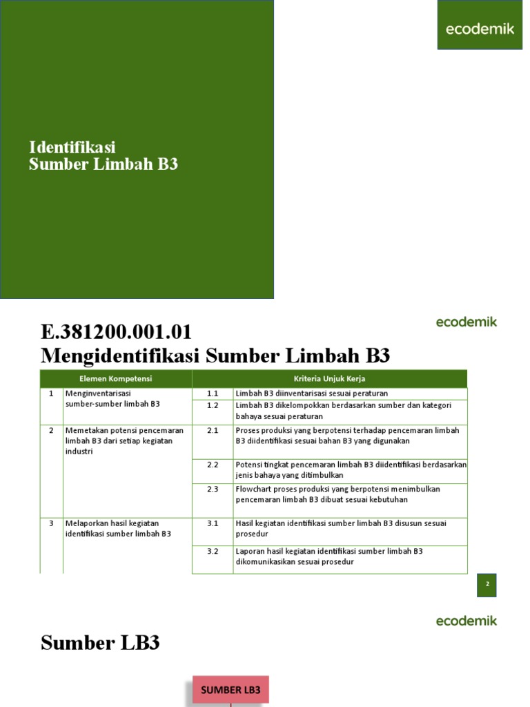 Identifikasi Sumber LB3 | PDF