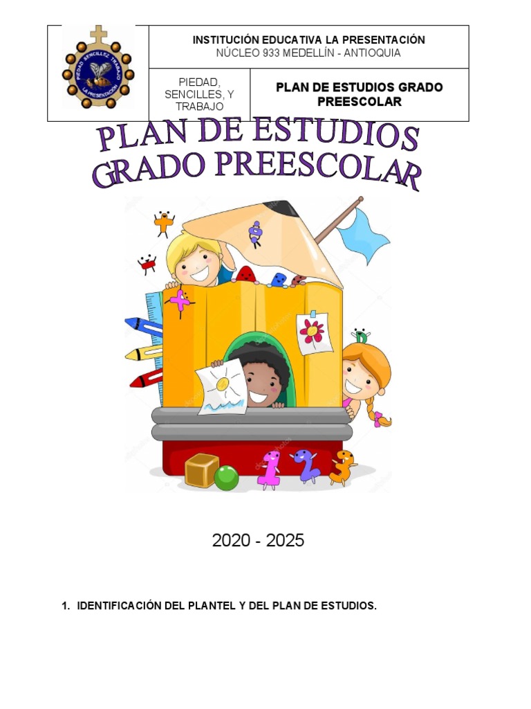 Plan de Estudios Preescolar 2025 | PDF | Educación de la primera ...