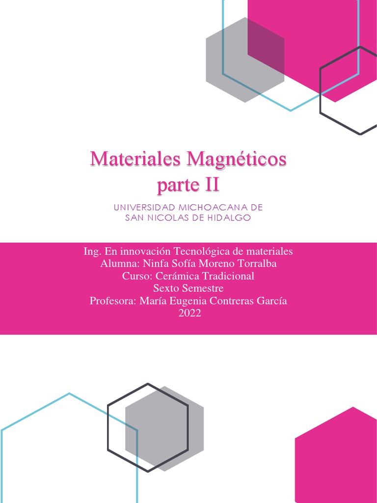 Tipos de Materiales Magnéticos | PDF | Campo magnético | Magnetismo