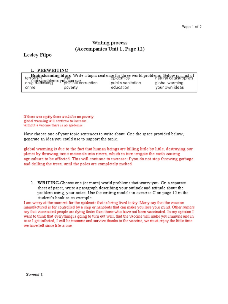 Writing Assignment-1 Lesley F | PDF | Vaccines | Climate Change