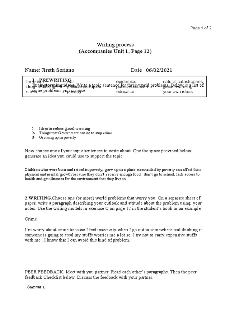 Writing Assignment-Jireth S | PDF