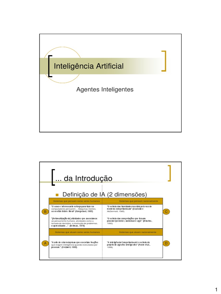 Introdução à Inteligência Artificial E Agentes Inteligentes Pdf