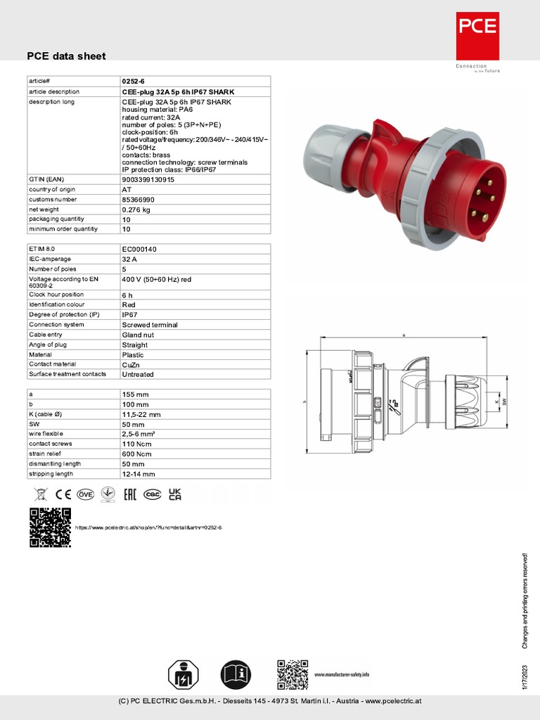 0252-6 en | PDF | Ac Power Plugs And Sockets | Electric Power