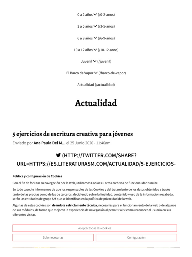 5 Ejercicios de Escritura Creativa para Jóvenes - Literatura Infantil y ...