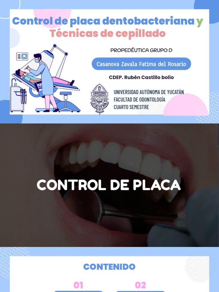 Control de placa dentobacteriana y técnicas de cepillado_Casanova Zavala Fatima | PDF | Higiene ...