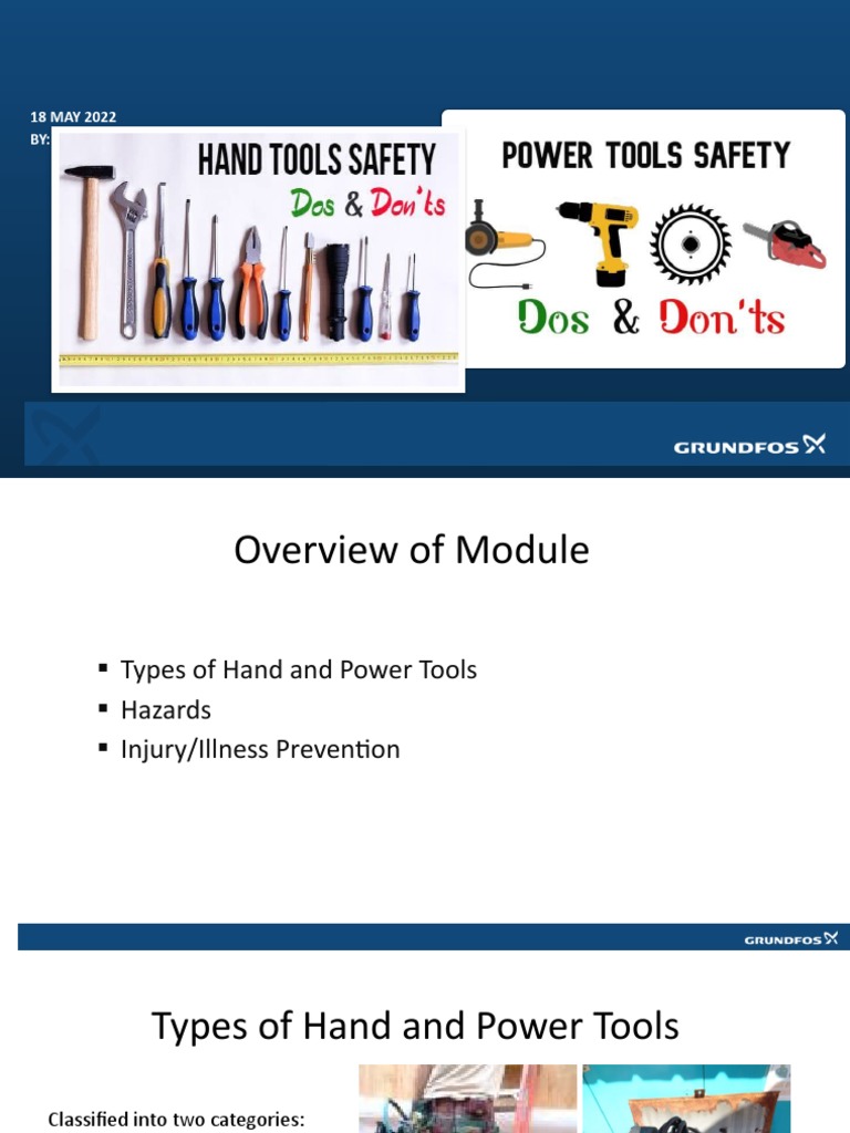 Hand & Power Tools Training | PDF | Personal Protective Equipment | Tools