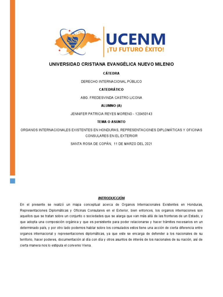 Moreno J U3 Mapa | PDF | Honduras | Relaciones Internacionales
