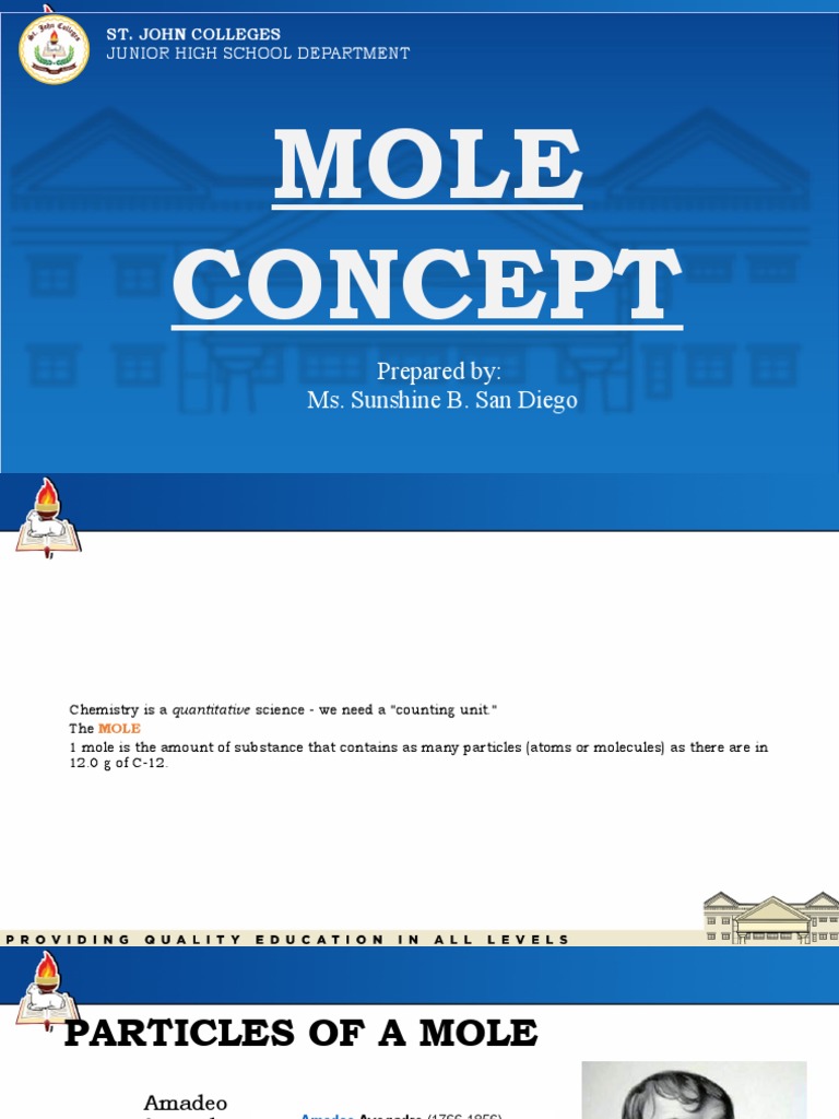 Mole Concept | PDF | Mole (Unit) | Chemistry