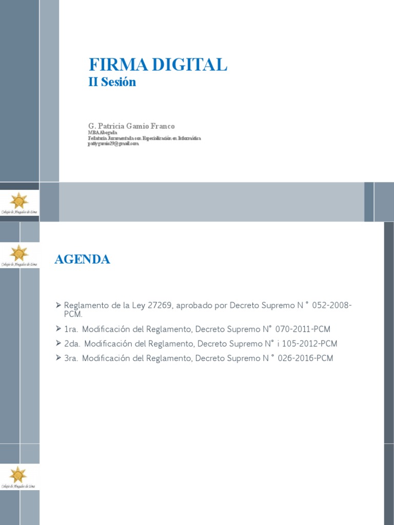 2da Clase Firmas Digitales - Patricia Gamio[6084] | PDF | Gobierno E ...
