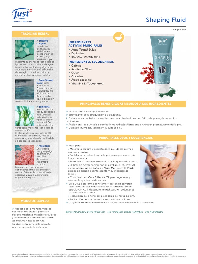 Ficha de Producto Shaping Fluid | PDF | Algas | Agua