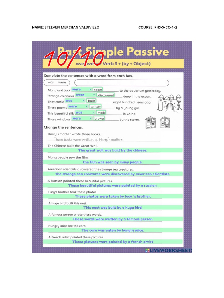 08-02-2023 Homework Passive Voice | PDF
