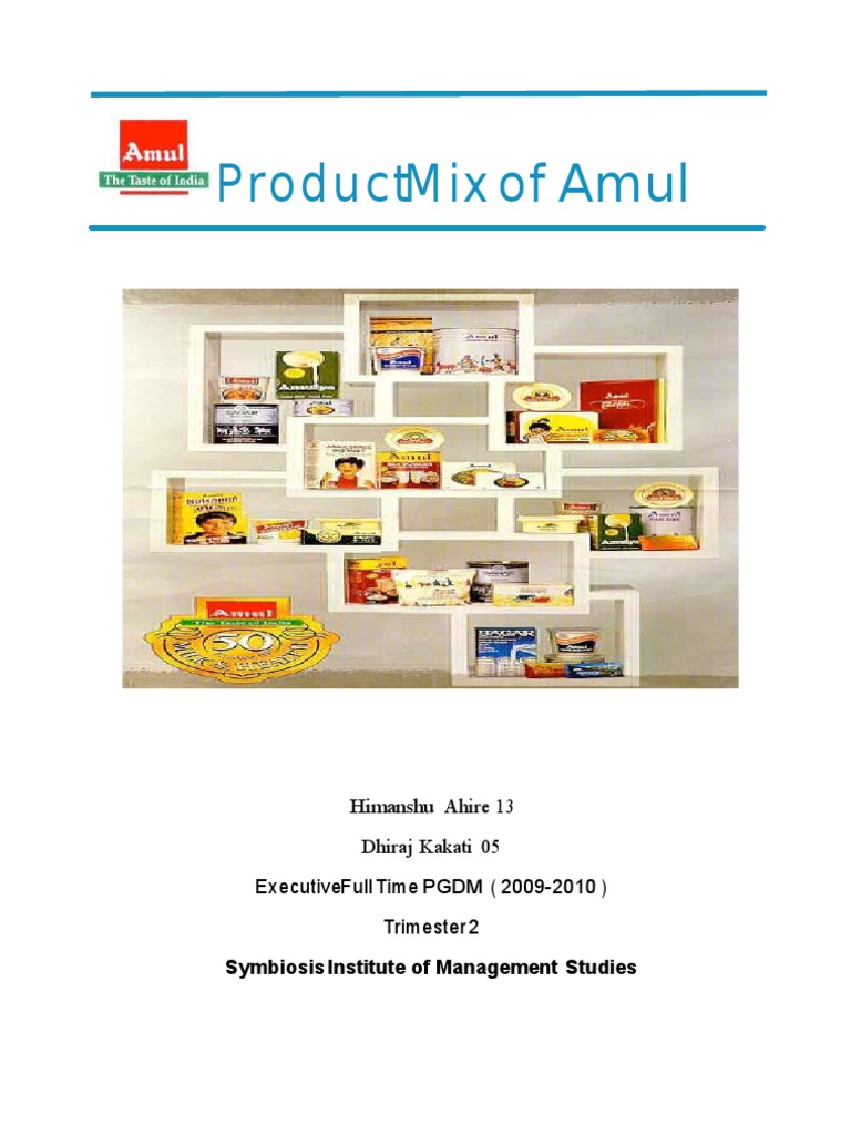 Product Mix Amul | PDF | Milk | Dairy Products