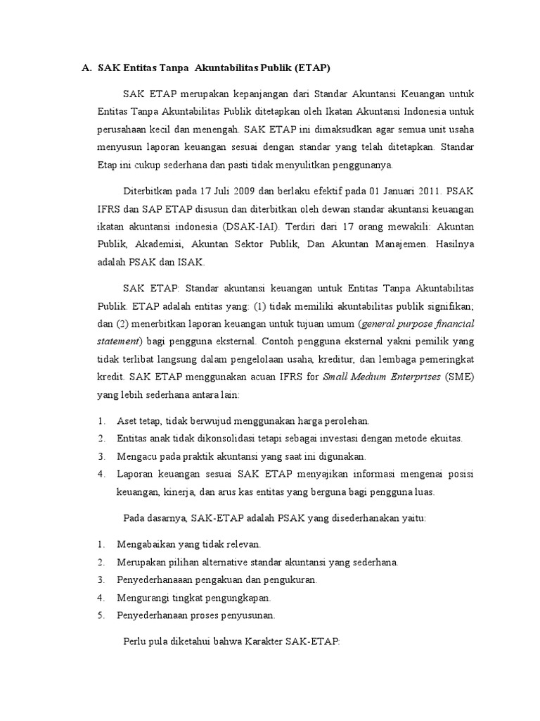 RMK Kelompok 10 (SAK ETAP) | PDF