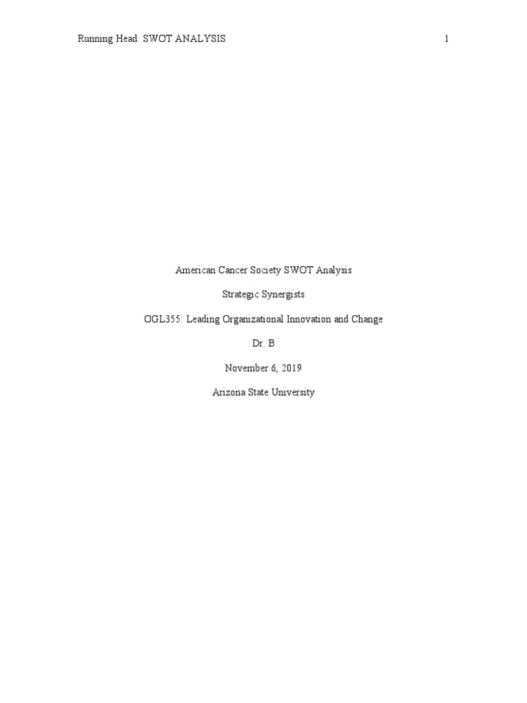 Strategic Synergists Swot Analysis | PDF | Swot Analysis | Fundraising