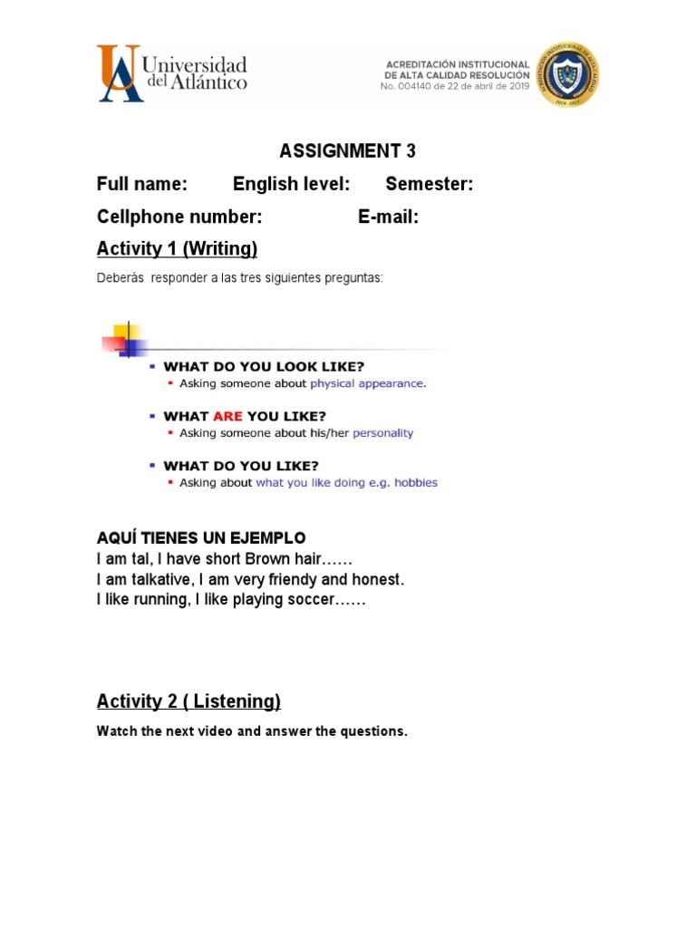 Assignment 3 Level 2 | PDF
