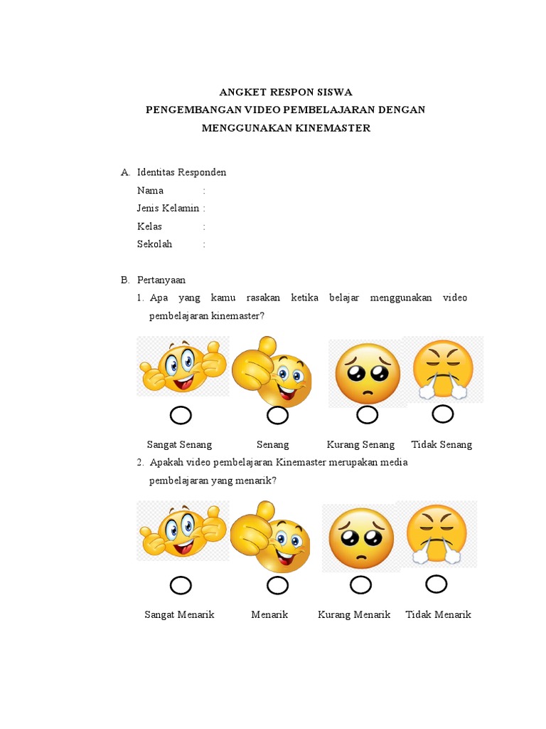 Angket Respon Siswa | PDF