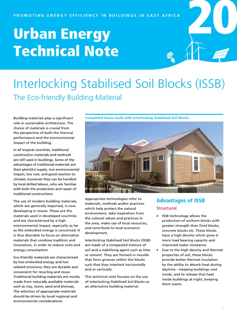 Interlocking Stabilised Soil Blocks ISSB UETN 20 | Download Free PDF ...