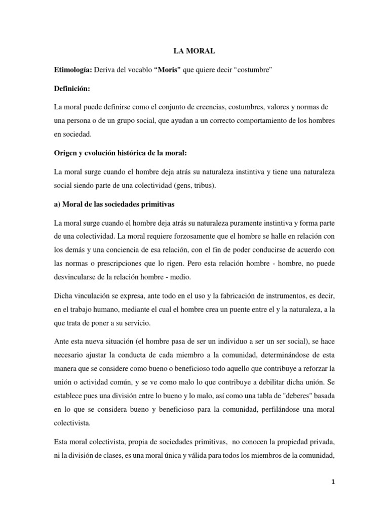 La Moral y Las Normas Morales | PDF | Moralidad | Capitalismo