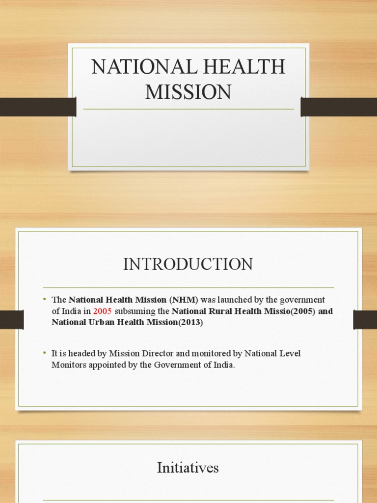 Overview of National Health Mission | PDF | Health Policy | Health Care