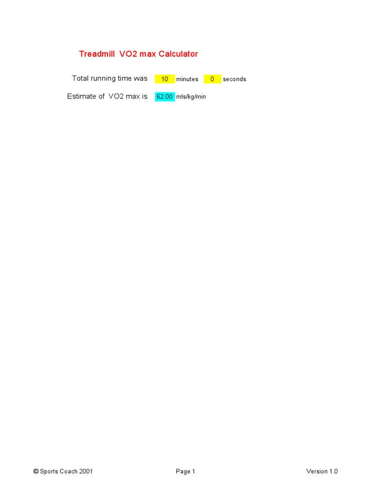 Treadmill Test | PDF