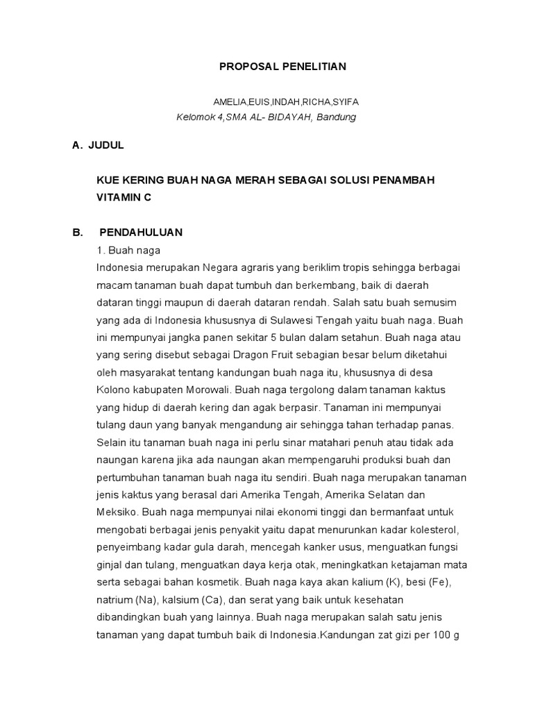 Proposal Kelompok 4 | PDF