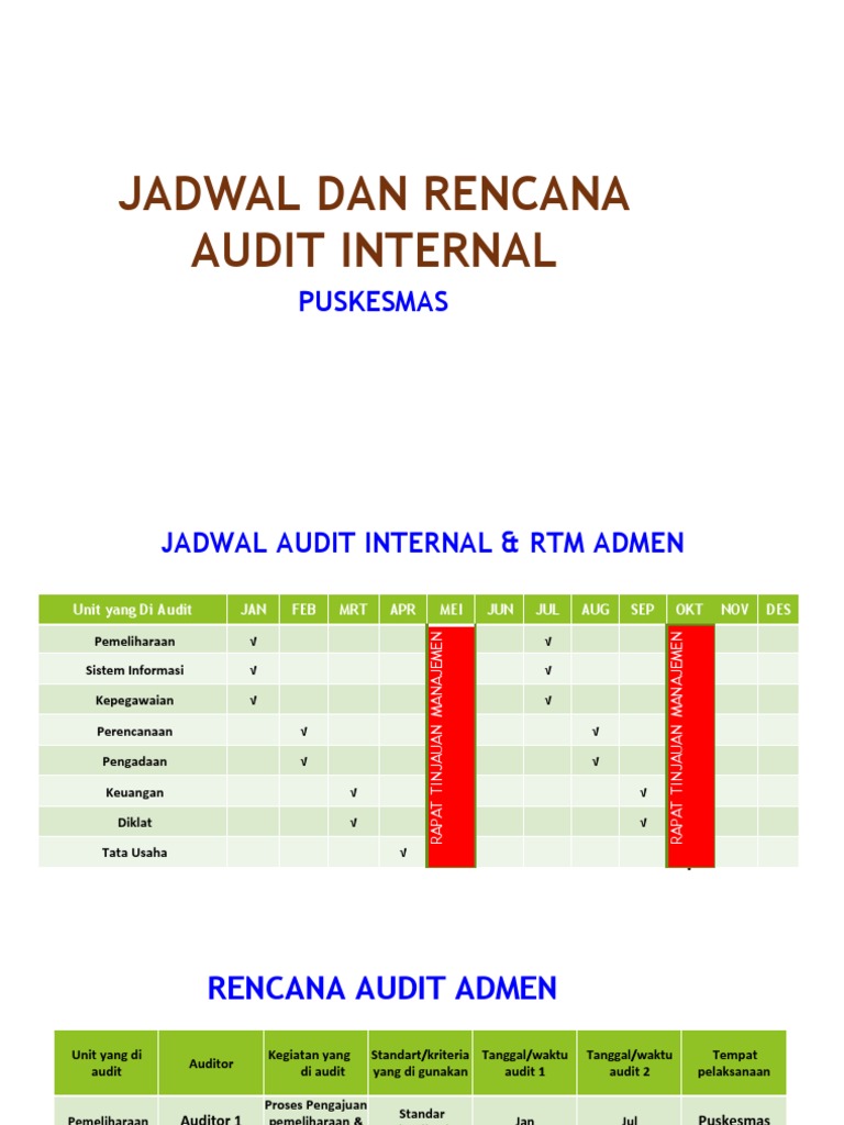 1.6.3.2. Contoh Rencana Audit Internal 2 | PDF